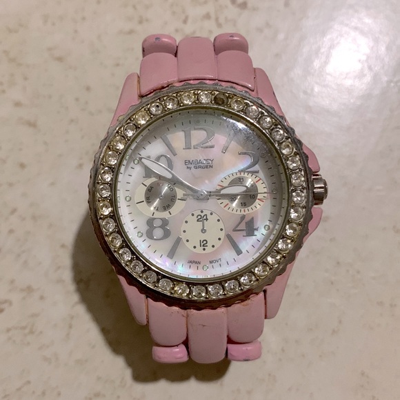 Embassy by Gruen | Accessories | Embassy By Gruen Pink Watch | Poshmark